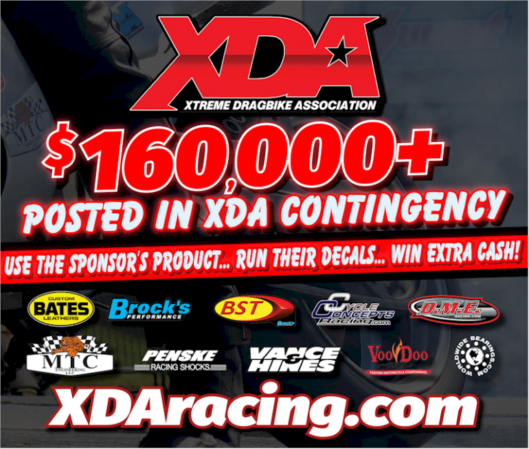 More Than $160,000 Posted in 2020 XDA Drag Bike Racing Contingency ...