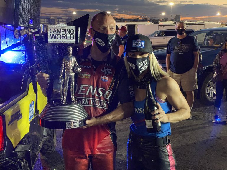 Matt Smith Wins NHRA Title! Wife Angie Smith Wins Race – Drag Bike News