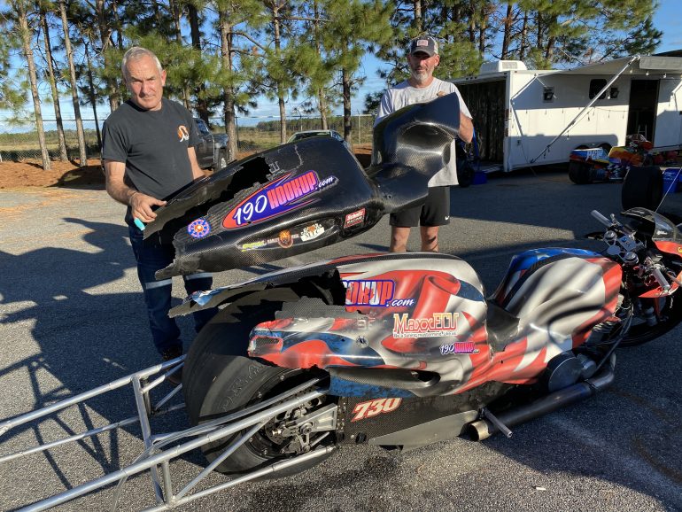 Super Sticky Track Eats Shoes and Tires – Drag Bike News