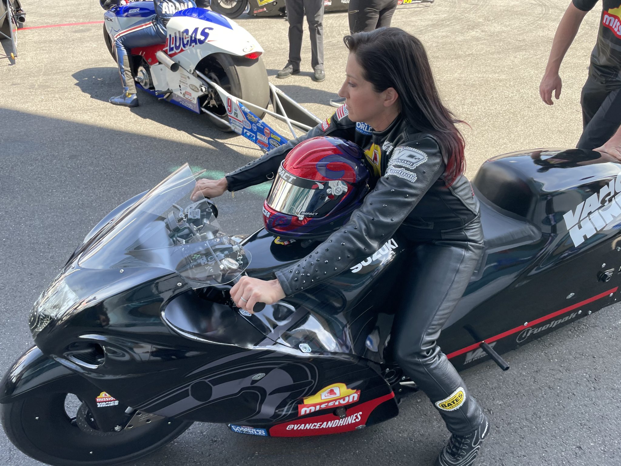 Angelle Sampey Clocks First PSM Suzuki 200 MPH Run – Drag Bike News