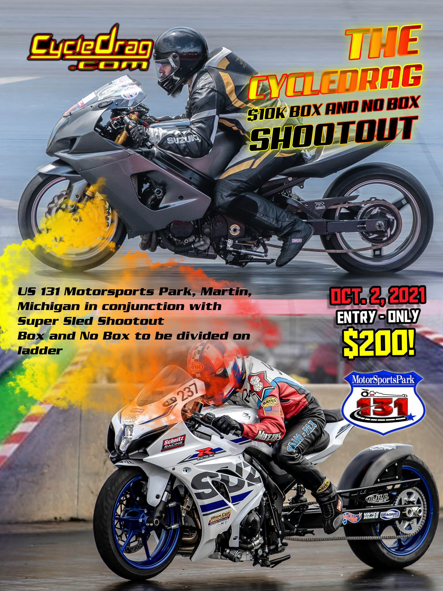 Excitement Builds for Cycledrag $10K Shootout, Oct. 2 at US 131 – Drag ...