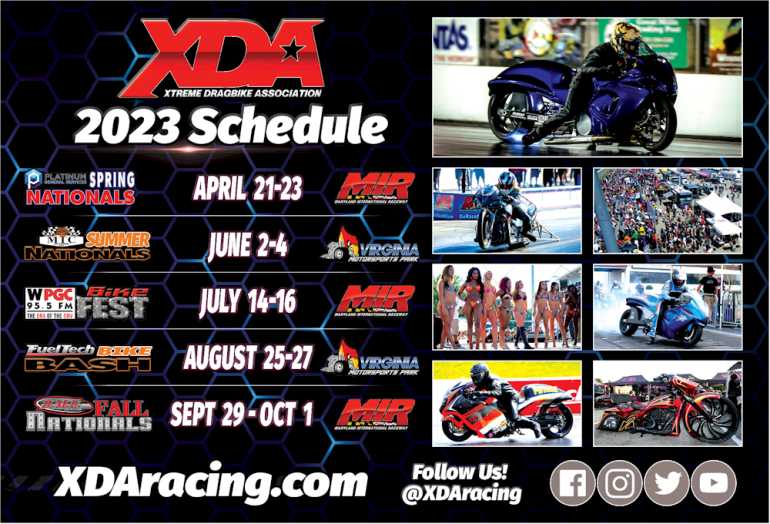 2023 XDA Schedule Released – Drag Bike News