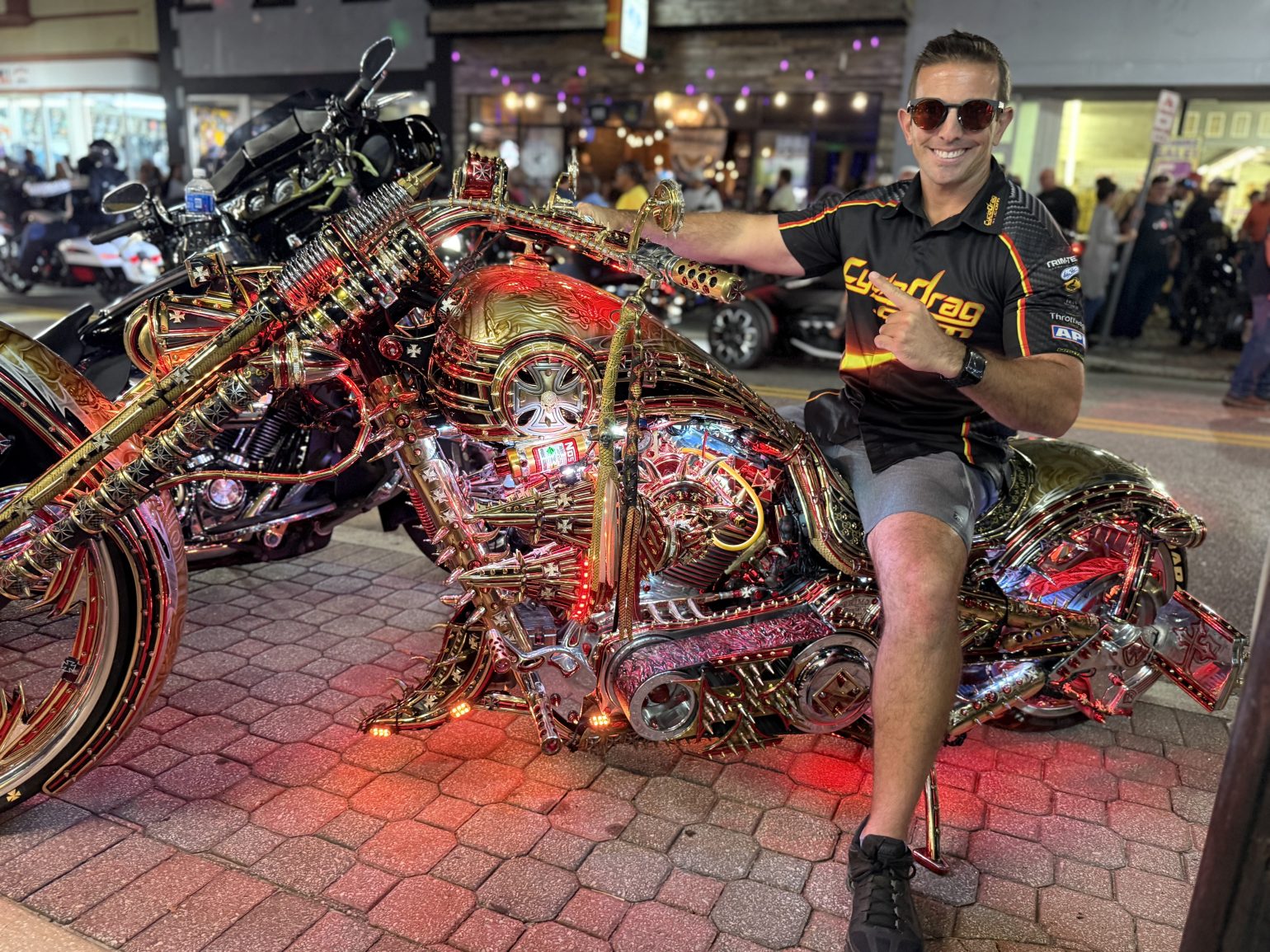 Gucci Chopper Steals the Show at Daytona Biketoberfest – Drag Bike News