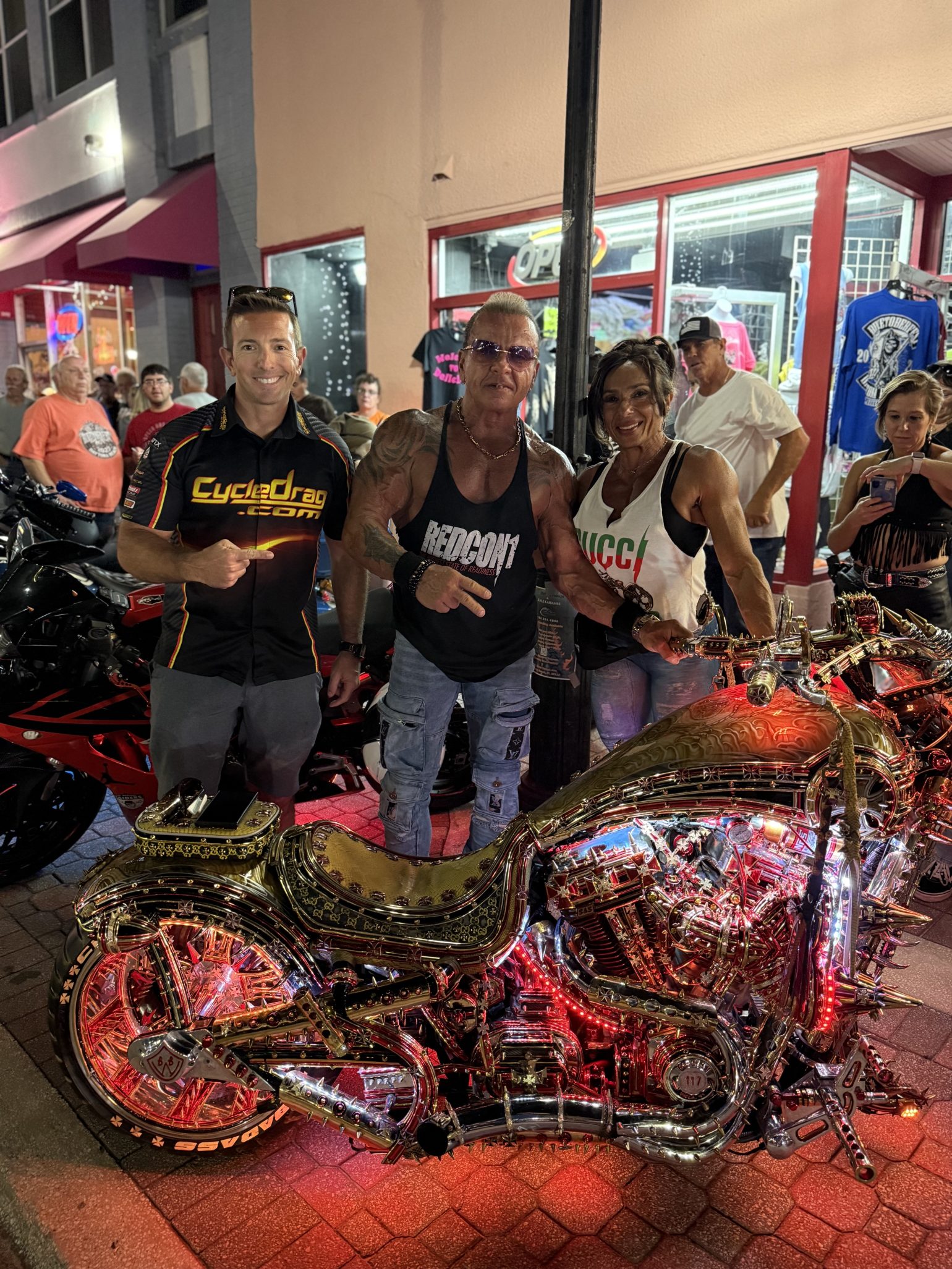 Gucci Chopper Steals the Show at Daytona Biketoberfest – Drag Bike News
