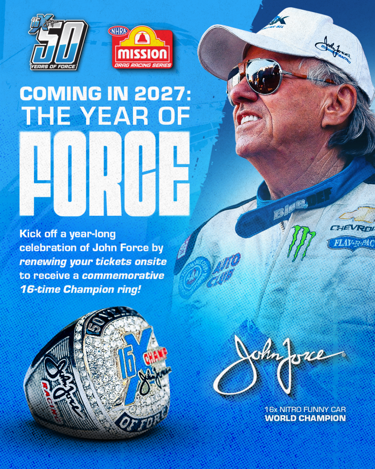 NHRA to Honor 50 Years of John Force – Drag Bike News
